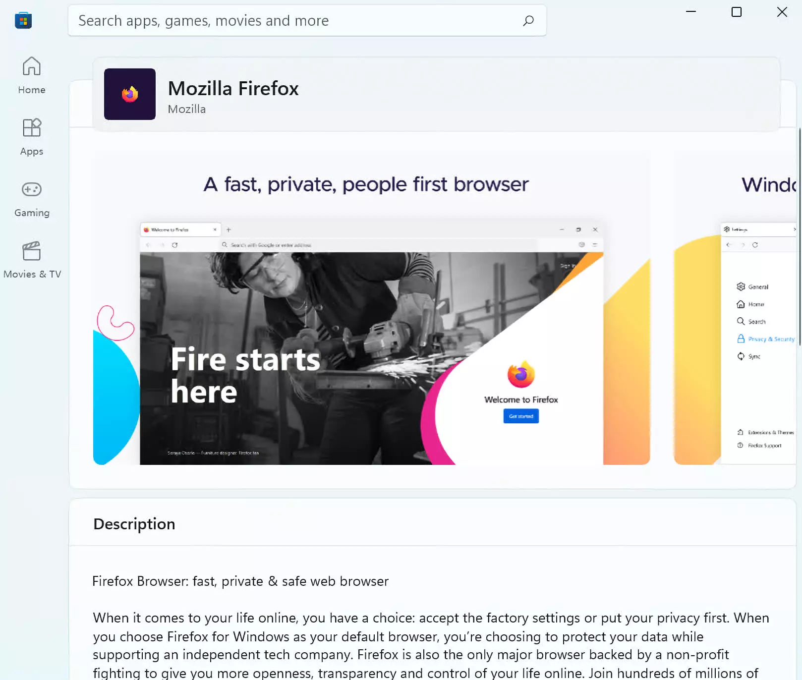 Firefox, Windows Mağazasına geliyor 14968_1