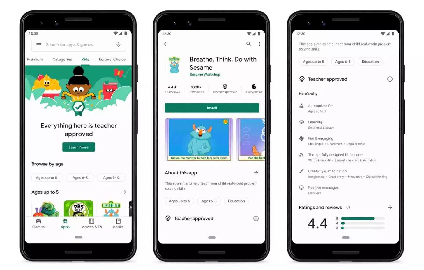 Google Play mendapatkan fitur tab Anak 16981_1