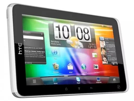 I-HTC isungula i-tablet yeFlyer ye-intshi ezisi-7, iphosa i-stylus