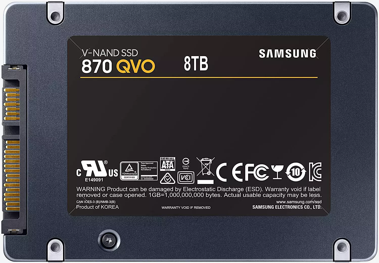 A nova liña 870 QVO SATA de Samsung inclúe un monstruo SSD de 8 TB 24202_1