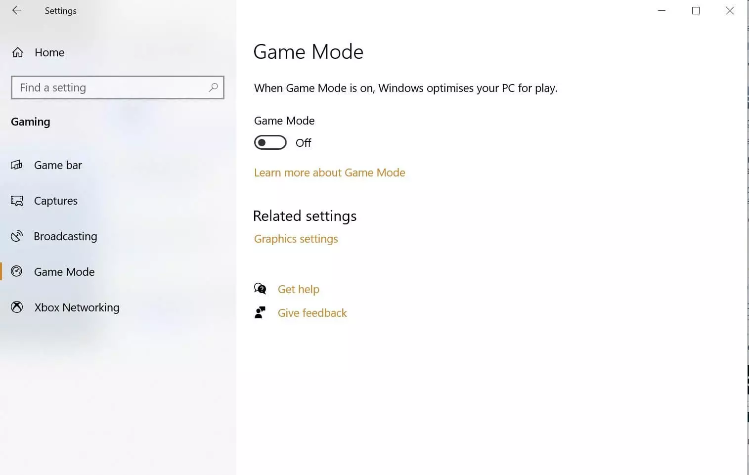 Windows 10's Game Mode e leaga le a'afiaina o ta'aloga 25935_1