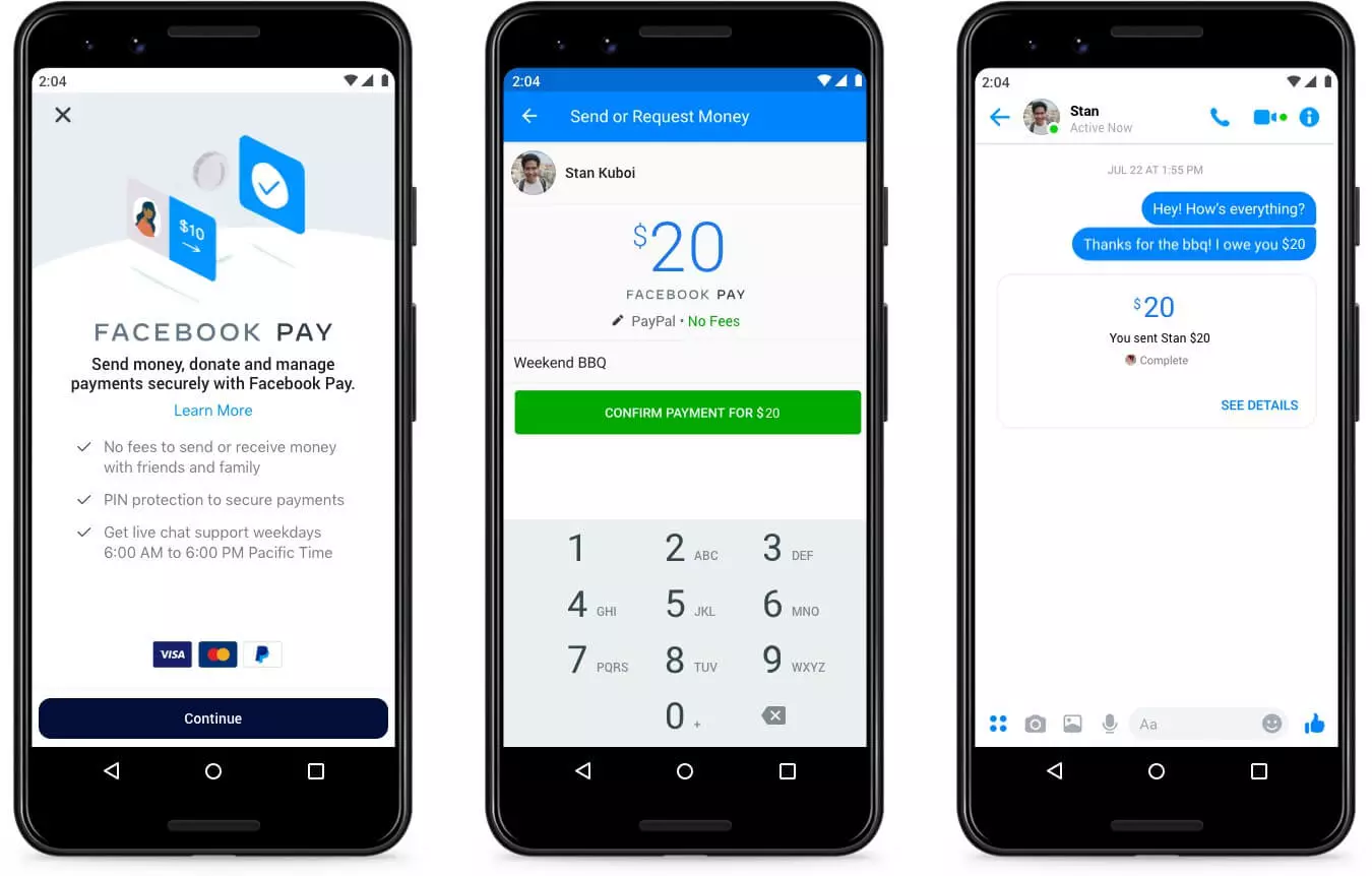 Facebook stellt 'Facebook Pay' vir, eng nei Bezuelplattform fir Messenger a Facebook 27692_1