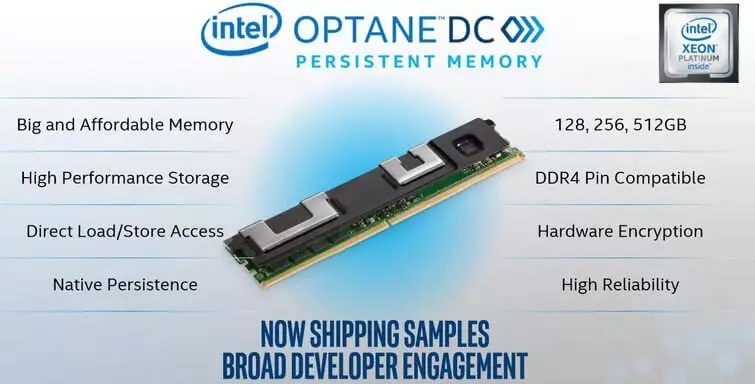 Intel n kede wiwa ti awọn DIMM iranti itẹramọṣẹ Optane DC rẹ 34451_2