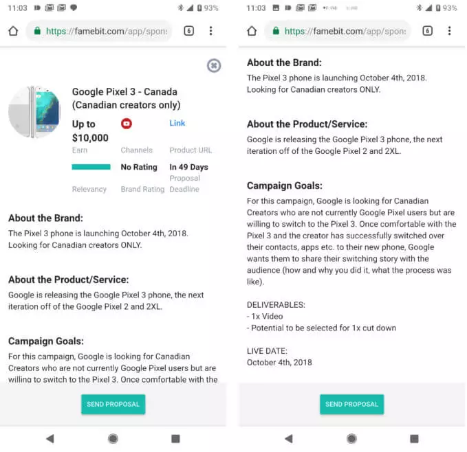 Tanggal peluncuran Google Pixel 3 ditampilake tanggal 4 Oktober ing postingan iklan 35508_1