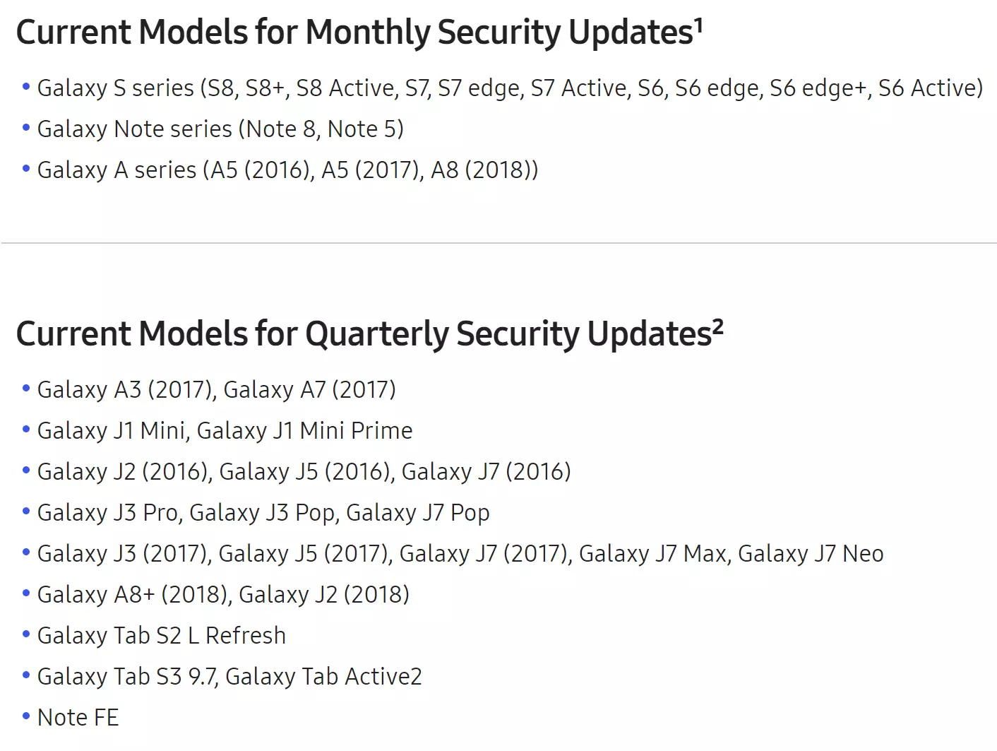 A Samsung úgy dönt, hogy ritkábban tesz közzé frissítéseket bizonyos eszközökön 37617_1