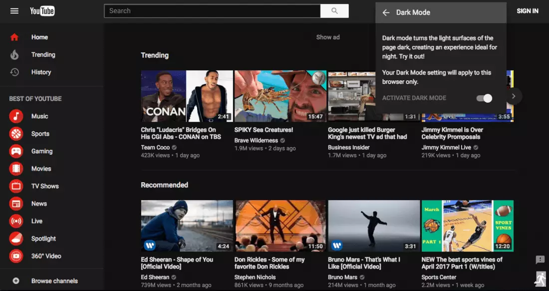 YouTube mempunyai 'Mod Gelap', berikut ialah cara anda mendayakannya 40295_1