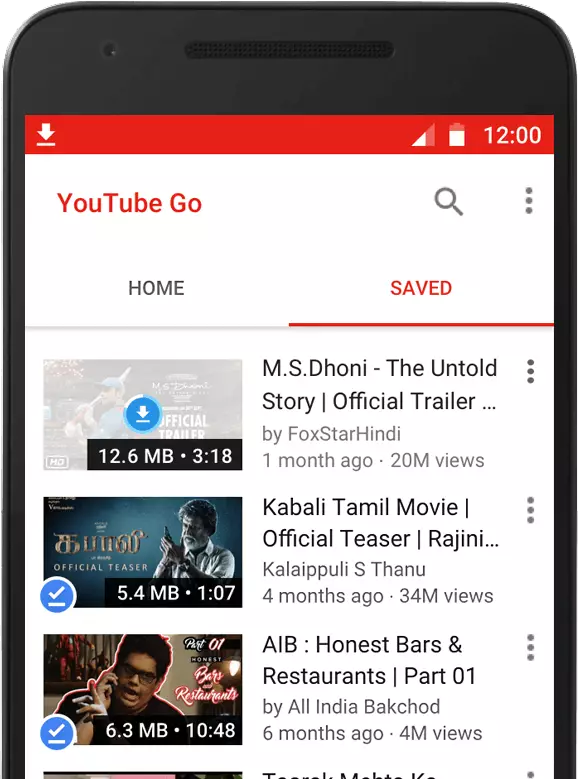 Google onthul nuwe YouTube Go-toepassing vir gebruikers met beperkte konneksie 41109_2