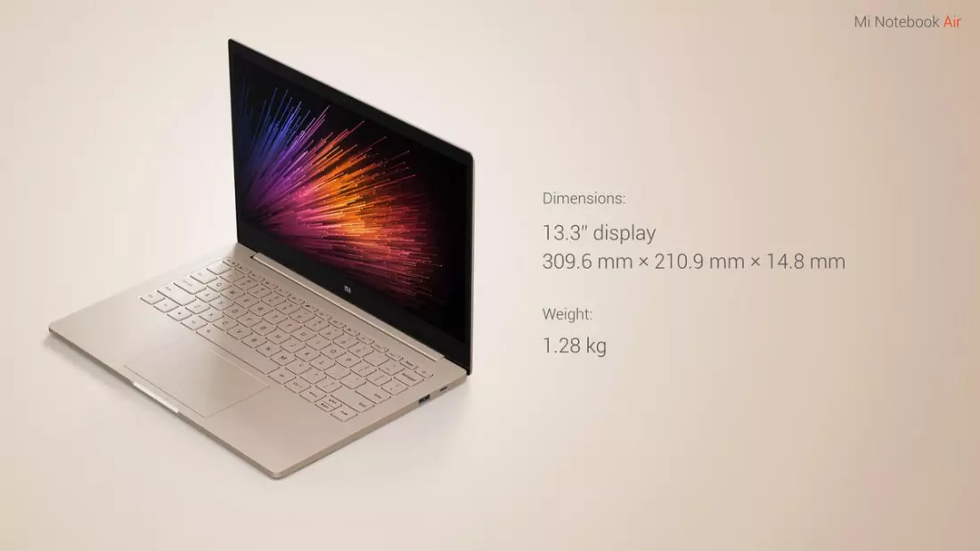 Xiaomi odhaľuje Mi Notebook Air, rivala pre MacBook, ktorý je dostupný od 525 dolárov 41824_1