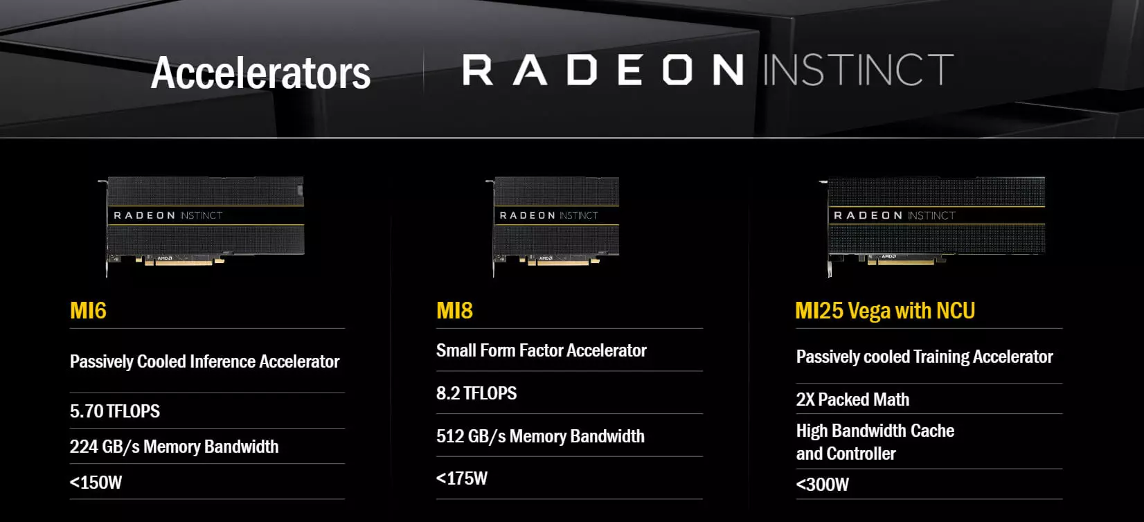 AMD ለማሽን ኢንተለጀንስ የሚሆን ትልቅ Radeon Instinct መድረክን ጀመረ 41905_1