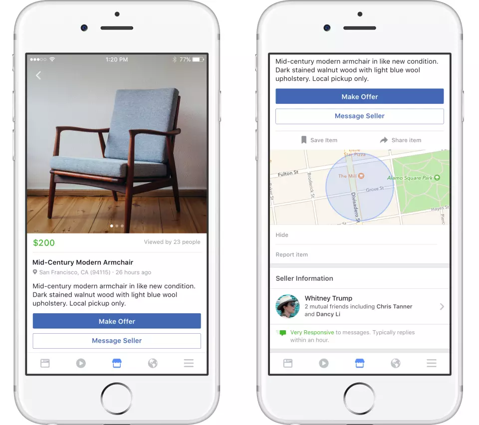 Facebook enthält Marketplace, seng Craigslist-Stil Kaaf- a Verkafsfunktioun 43812_1