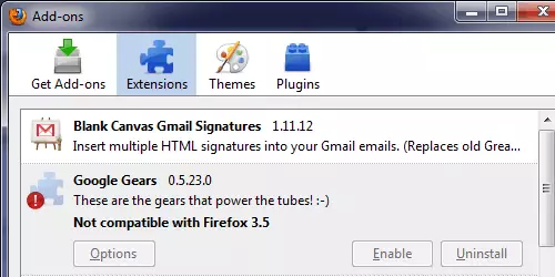 Lọ bẹrẹ awọn amugbooro Firefox atijọ rẹ 66895_1